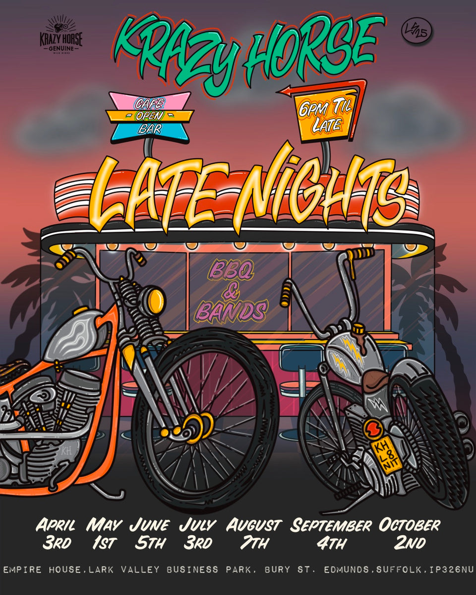 KH - Late Night Poster 2025 – Krazy Horse Clothing